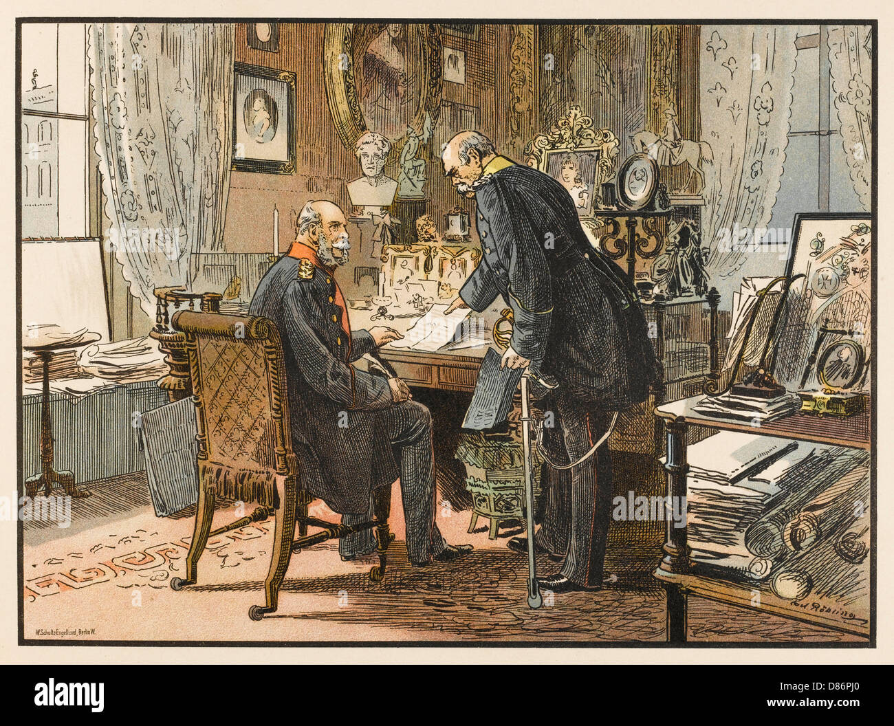 Otto von Bismarck with Wilhelm I Stock Photo - Alamy