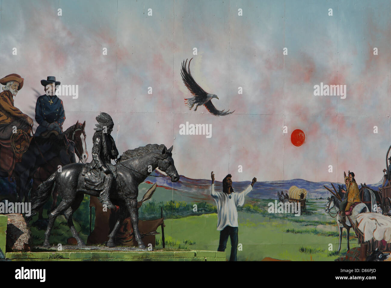 Native american painting mural hi-res stock photography and images - Alamy