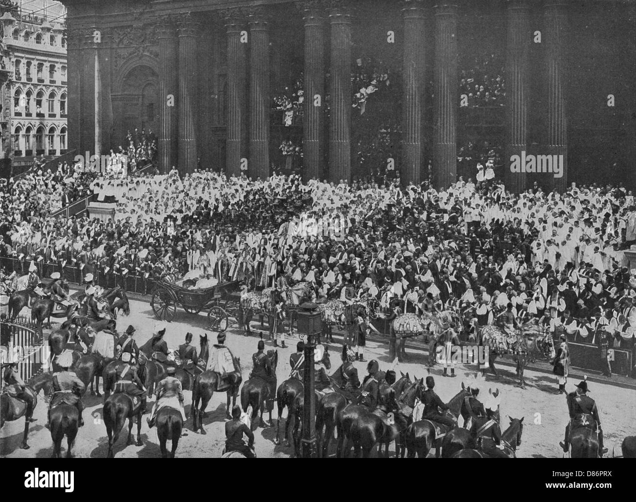 Queen victorias diamond jubilee service Black and White Stock Photos ...