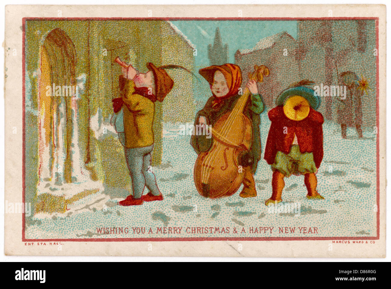 Waits, or town pipers, making music Stock Photo - Alamy