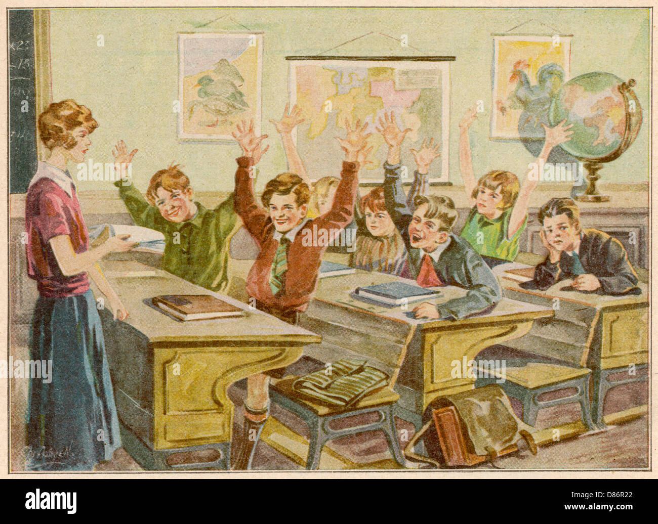 Classroom Scene Stock Photo - Alamy
