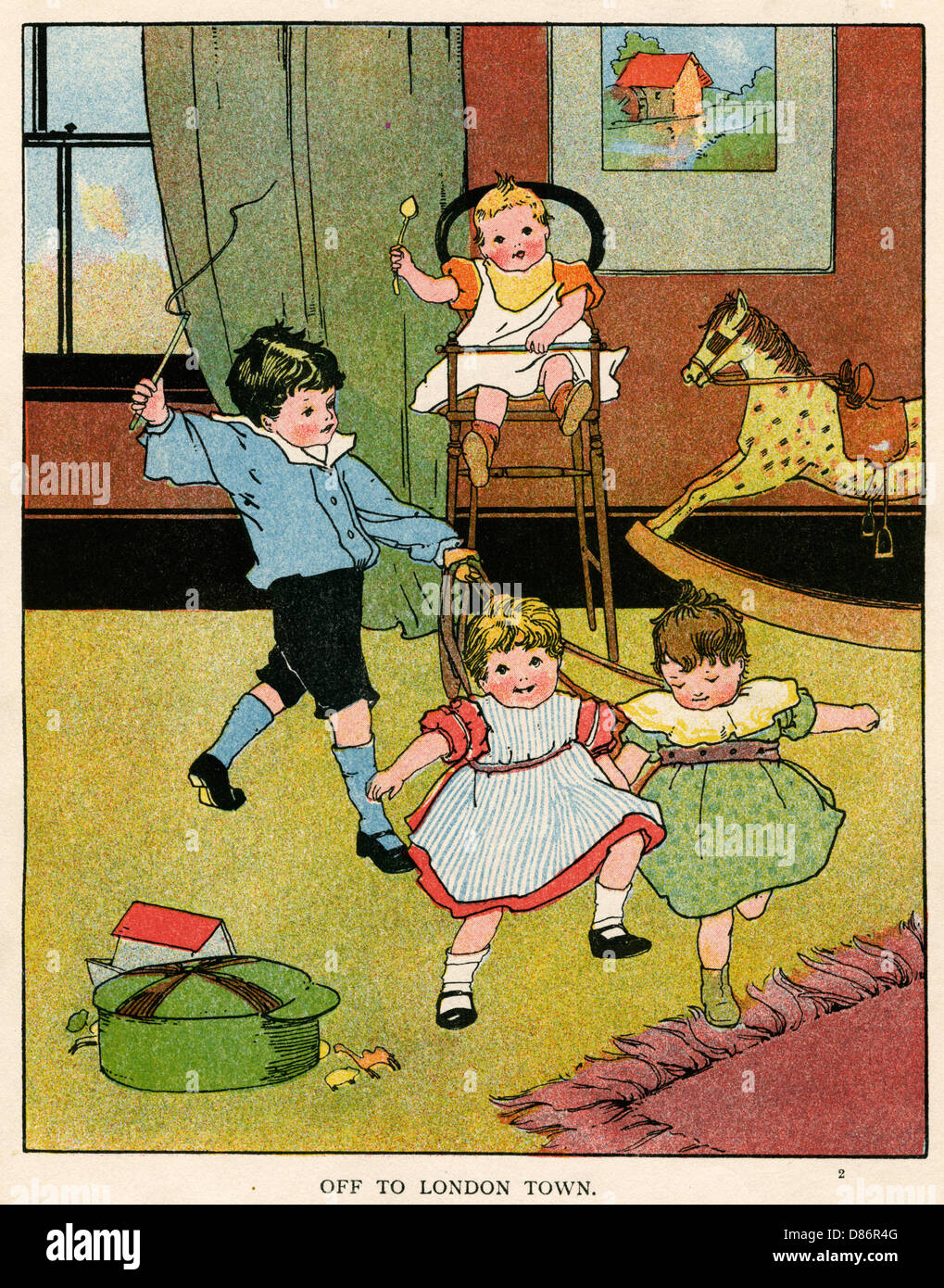 Children in nursery, 1905 Stock Photo - Alamy