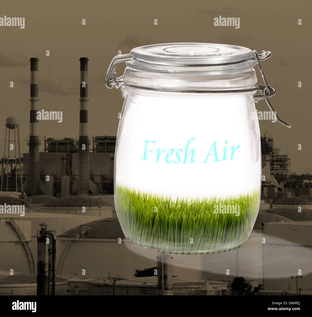 Clean Air in a Jar Stock Photo - Alamy