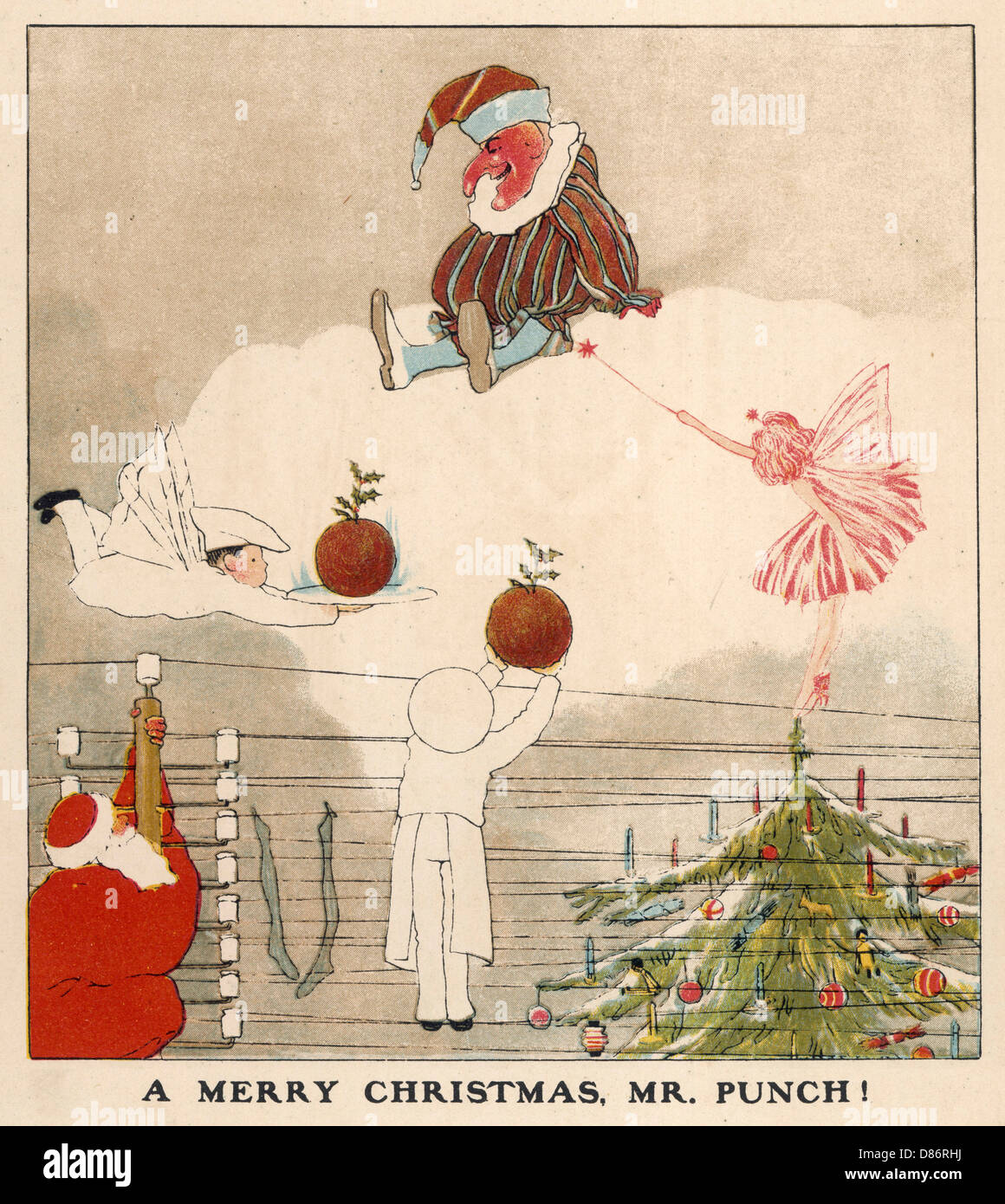 SANTA AND MR PUNCH Stock Photo - Alamy