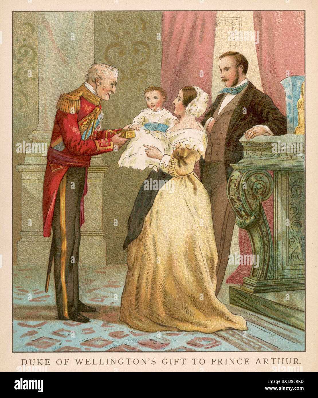 Victoria and Albert with Duke of Wellington and their son Stock Photo ...
