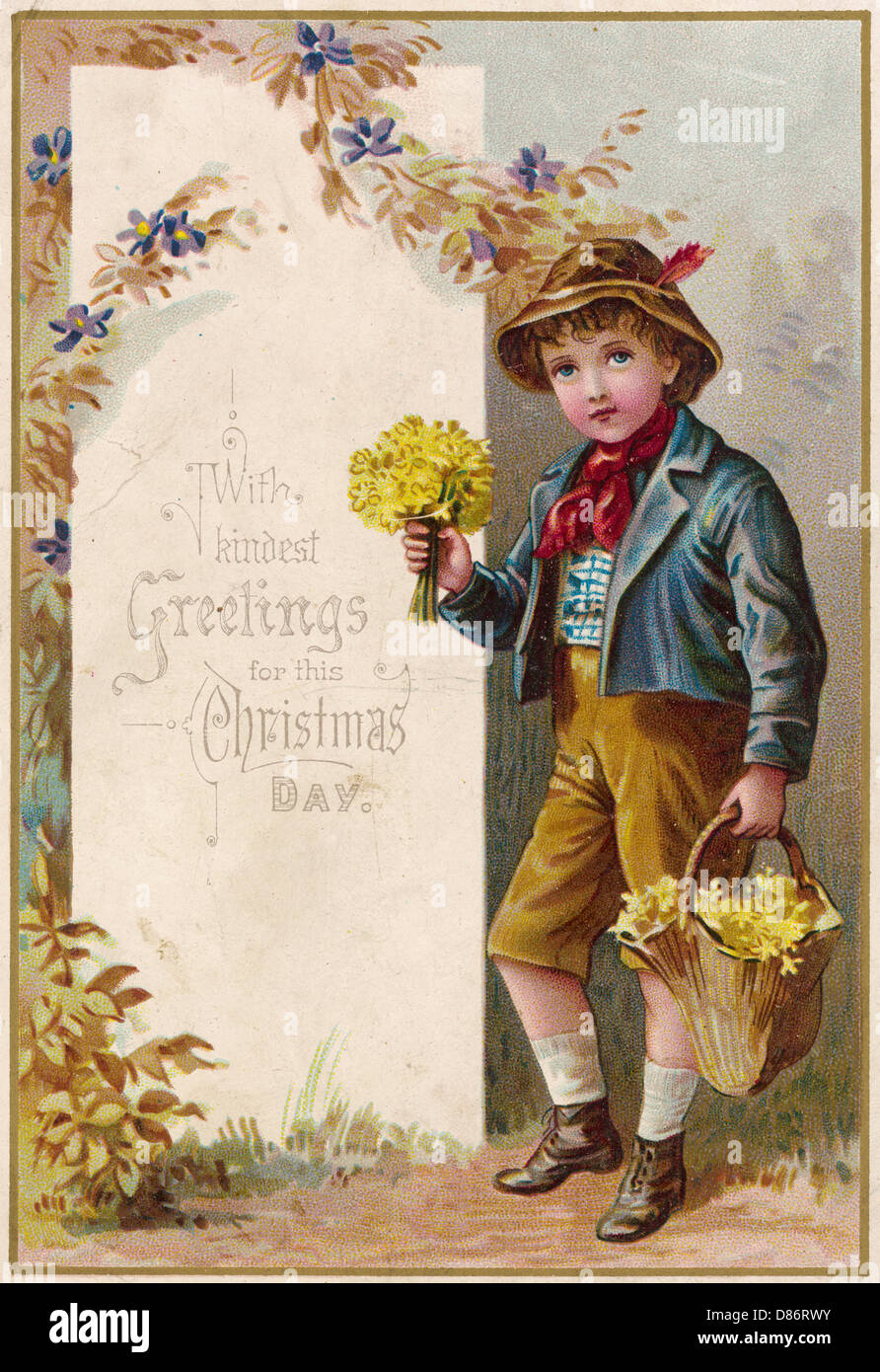 Card - Boy, Bouquet Stock Photo - Alamy