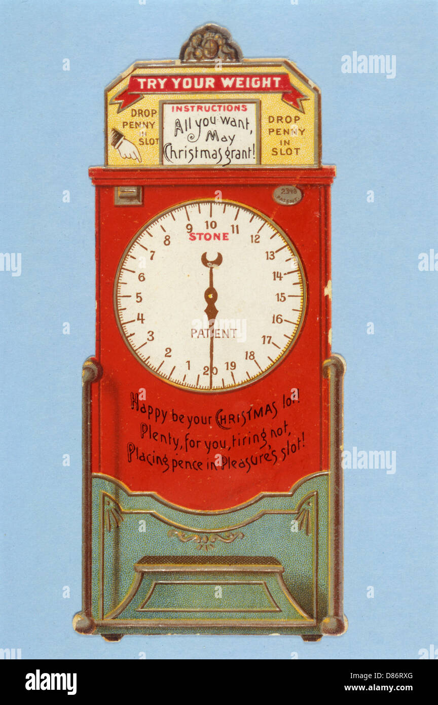 Card - Weighing Machine Stock Photo - Alamy