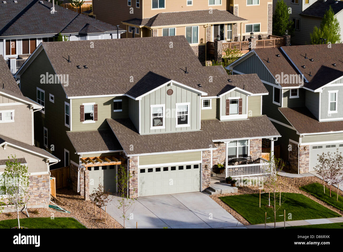 Typical american suburban development Stock Photo - Alamy
