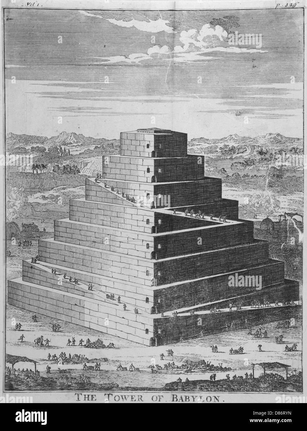 Tower of babel bible Black and White Stock Photos & Images - Alamy