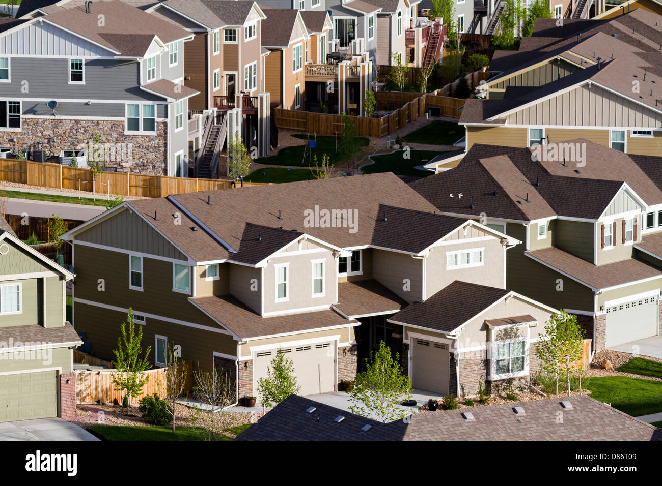 Typical american suburban development Stock Photo - Alamy