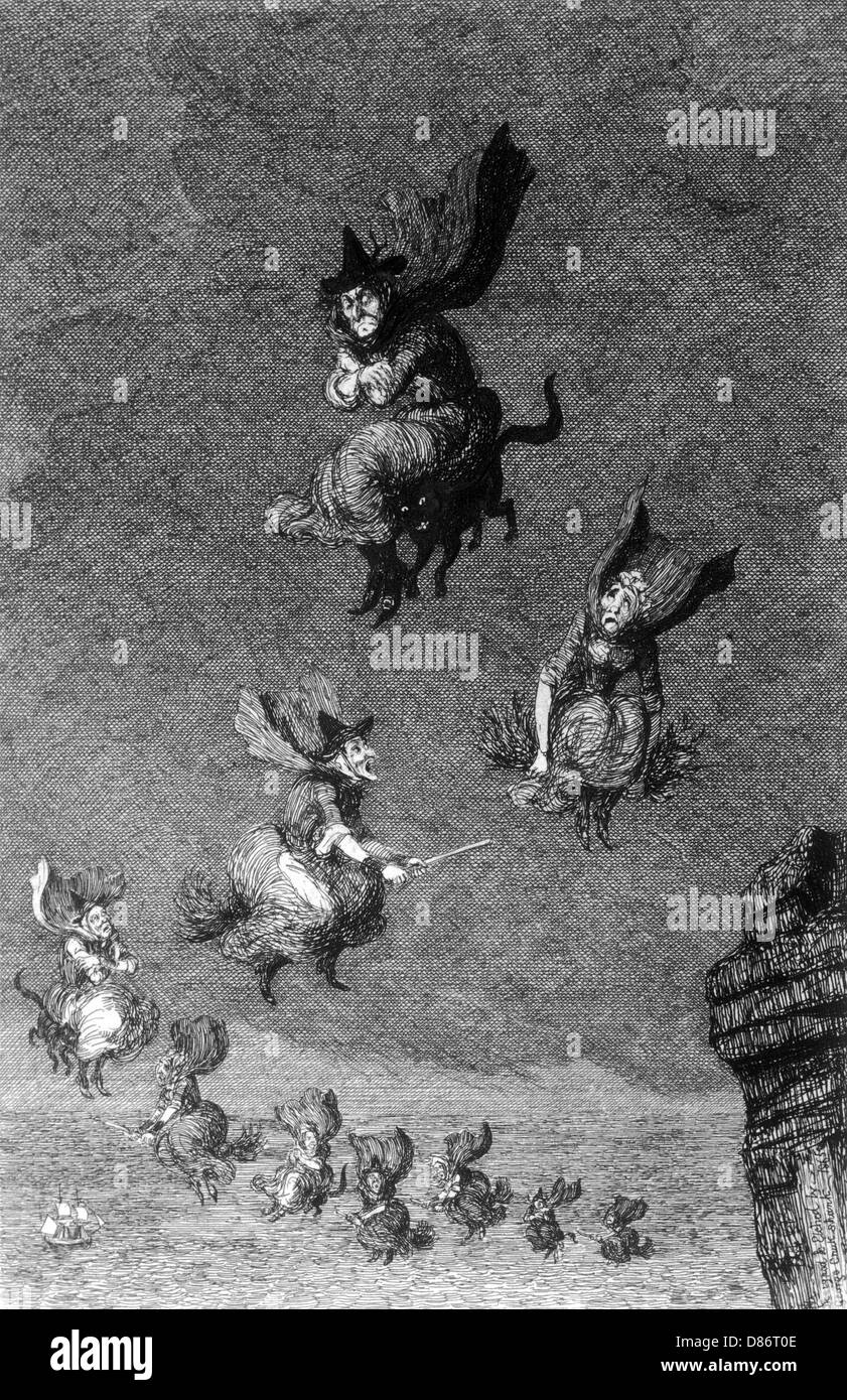 Flight witches Black and White Stock Photos & Images - Alamy