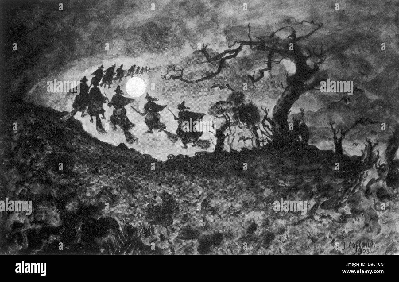 Night for witches Black and White Stock Photos & Images - Alamy