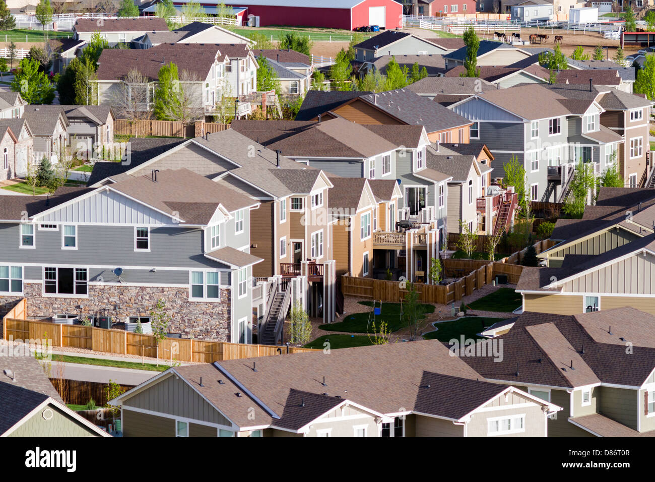 Typical american suburban development Stock Photo - Alamy