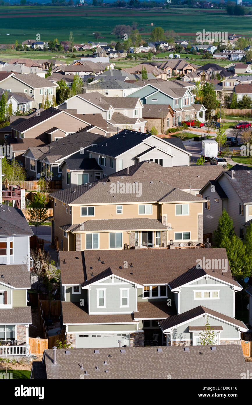 Typical american suburban development Stock Photo - Alamy