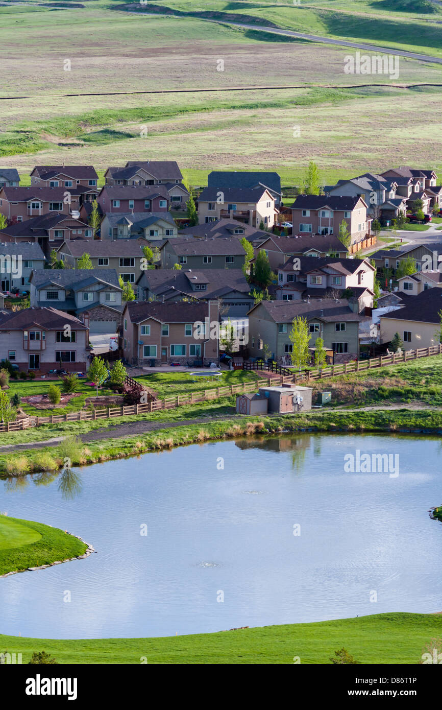 Typical american suburban development Stock Photo - Alamy