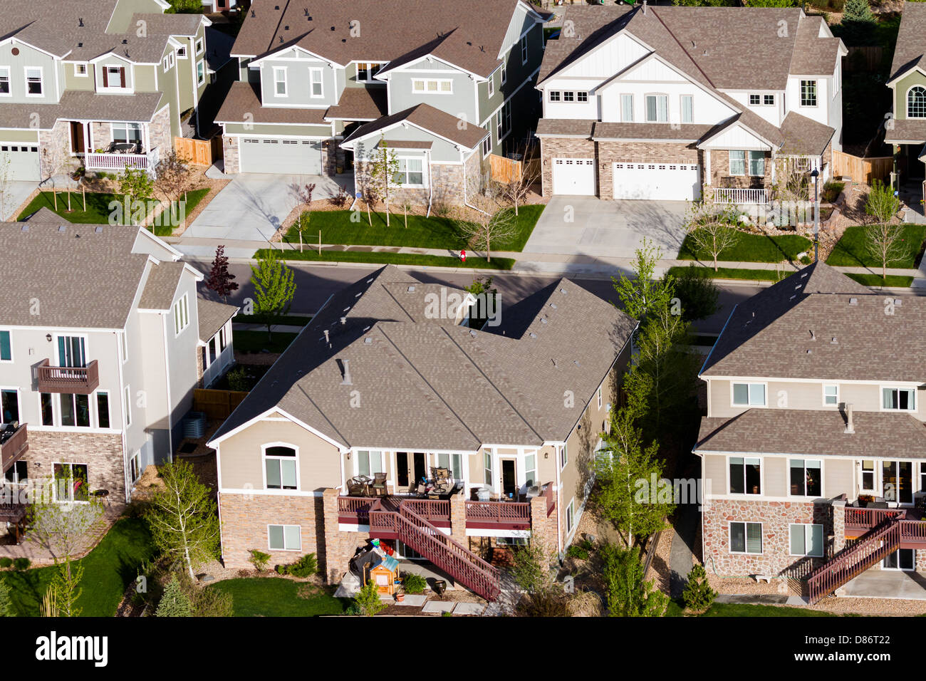Typical american suburban development Stock Photo - Alamy