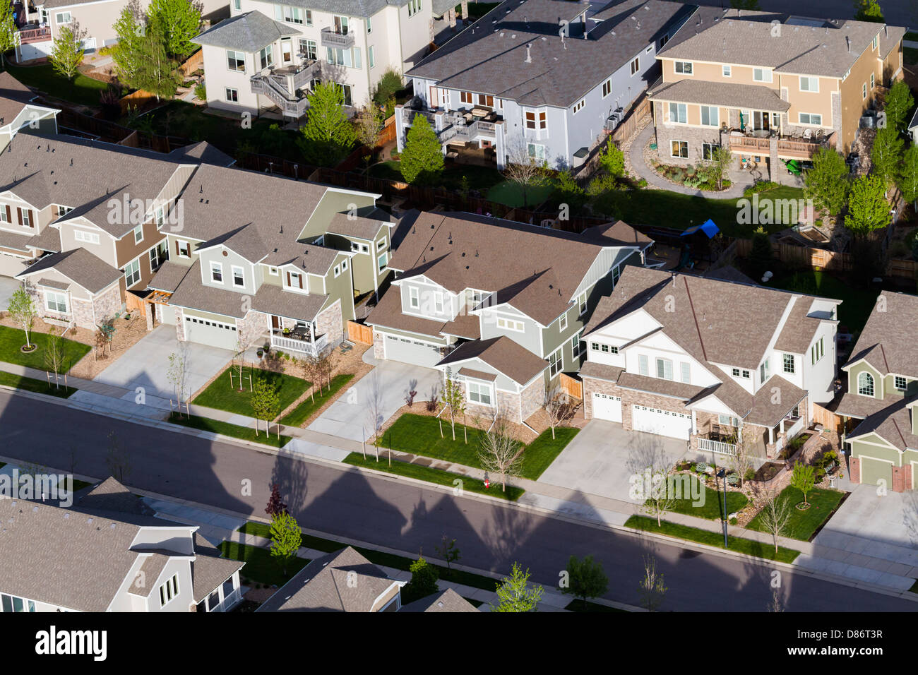 Typical american suburban development Stock Photo - Alamy
