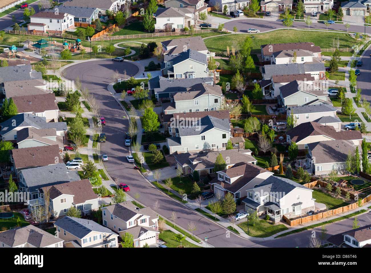 Typical american suburban development Stock Photo - Alamy