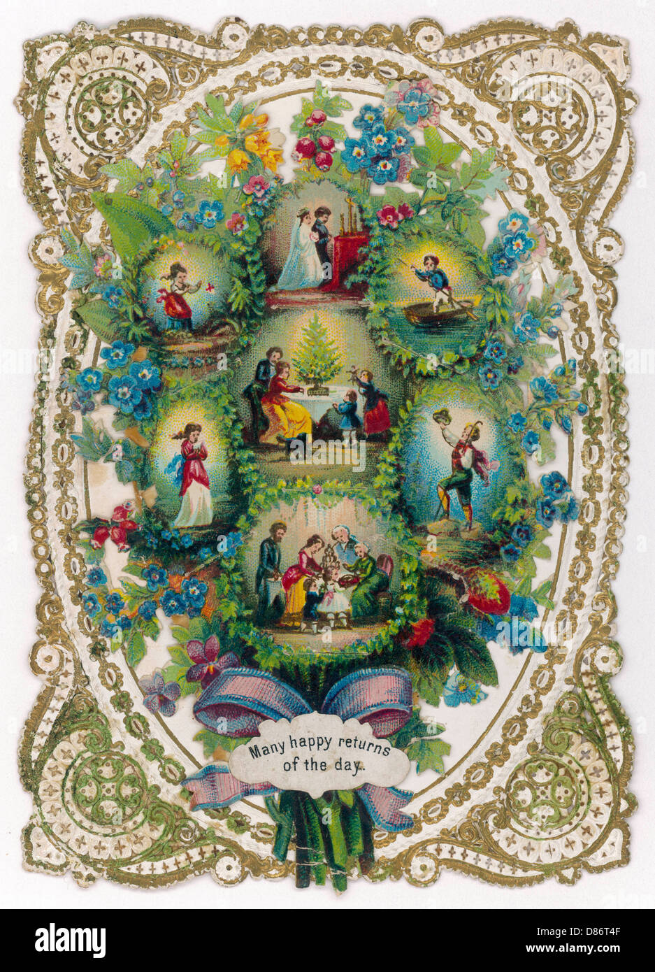 Victorian elaborate card Stock Photo - Alamy