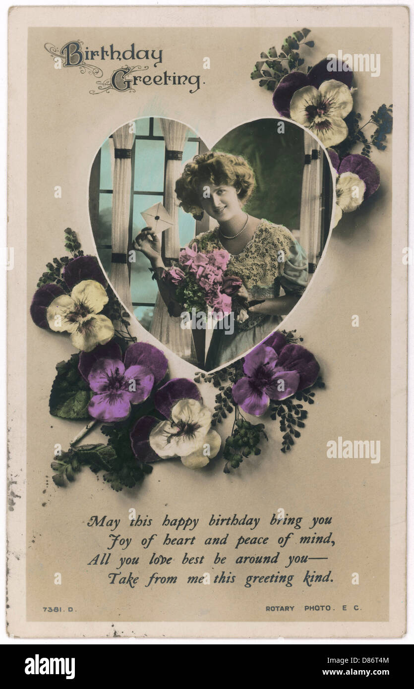 Lady Gets Card Stock Photo - Alamy