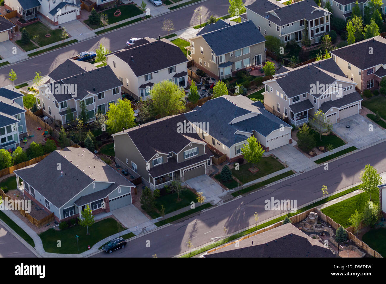 Typical american suburban development Stock Photo - Alamy