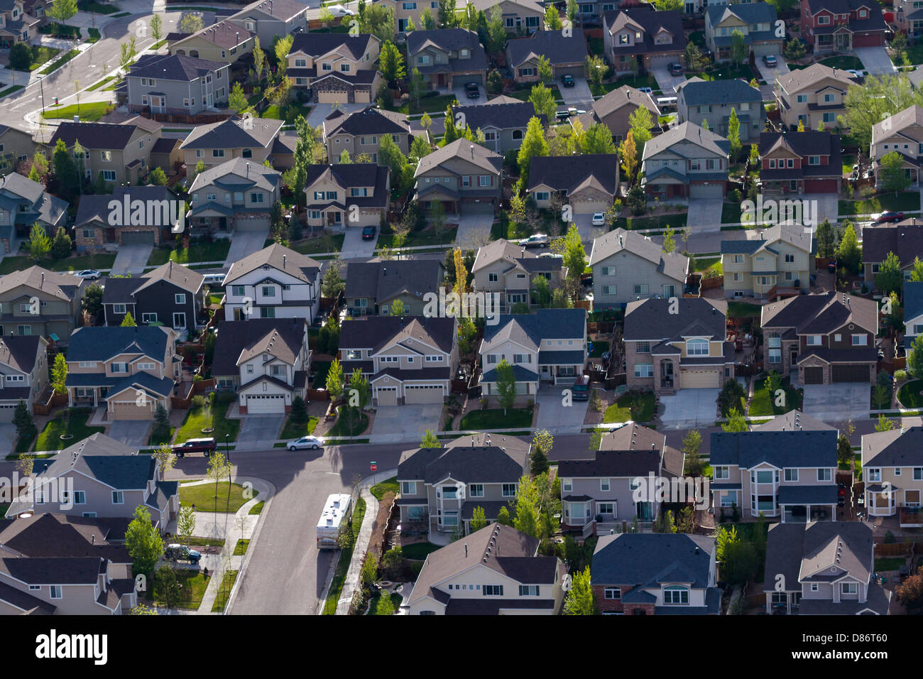 Typical american suburban development Stock Photo - Alamy