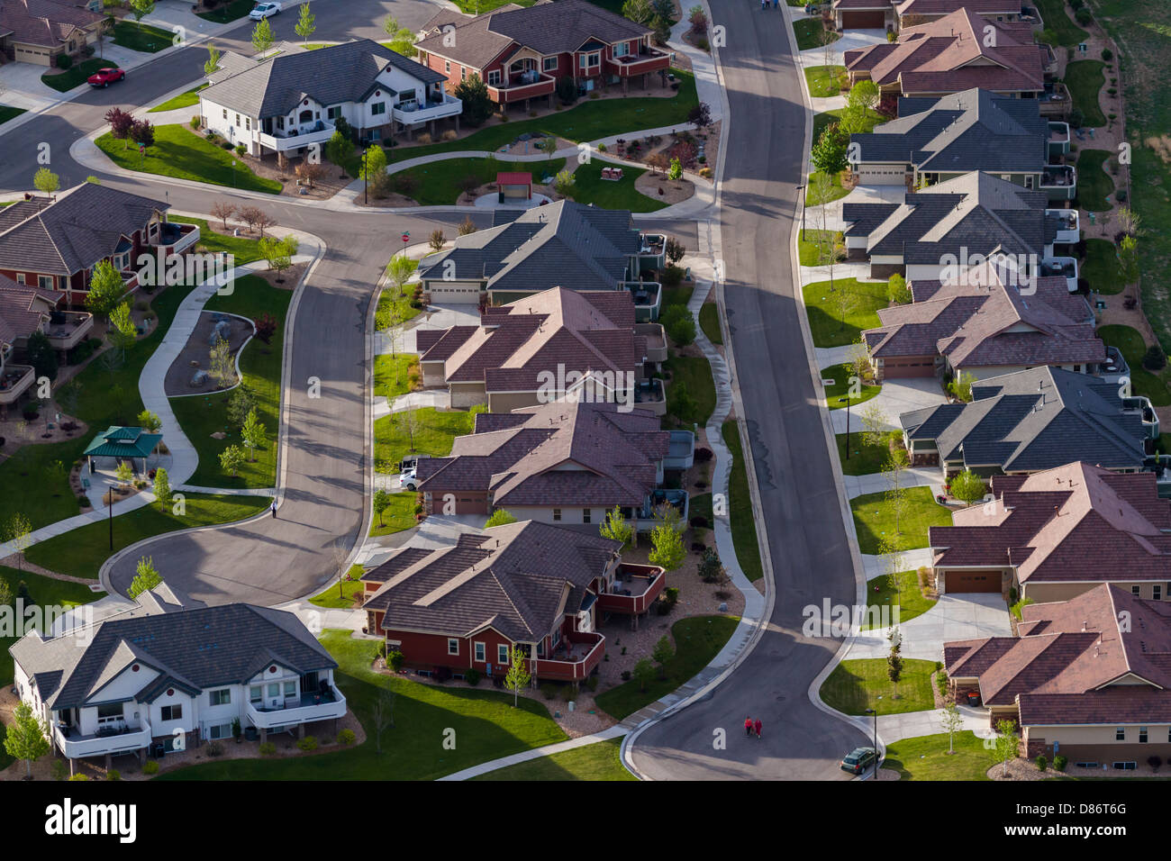 Typical american suburban development Stock Photo - Alamy