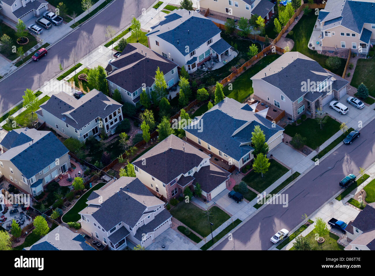 Typical american suburban development Stock Photo - Alamy