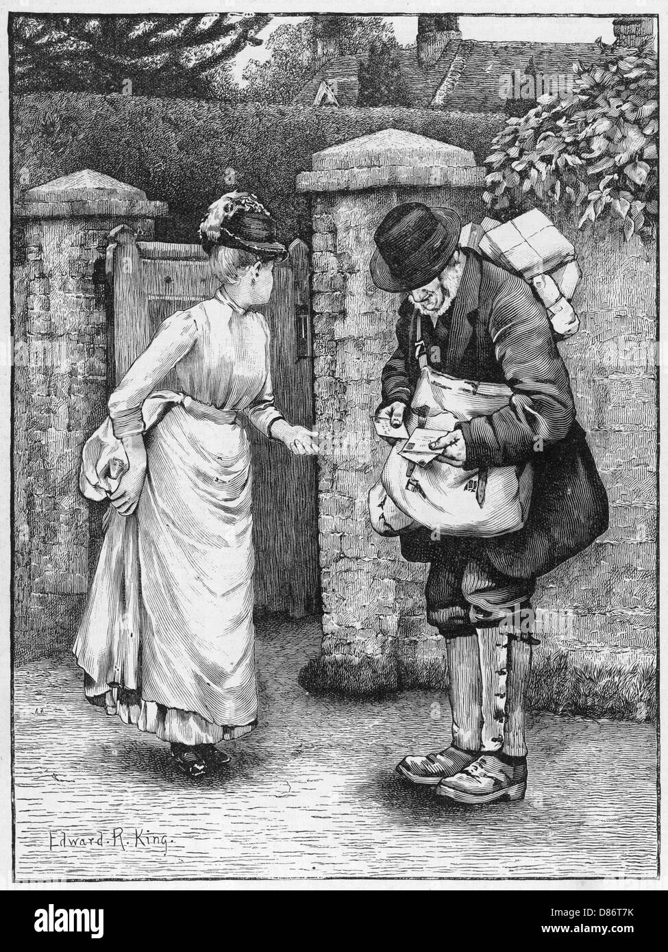 English postman Black and White Stock Photos & Images - Alamy