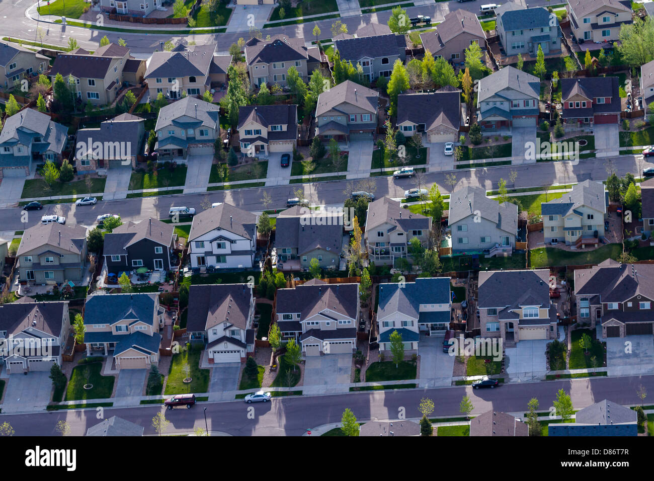 Typical american suburban development Stock Photo - Alamy