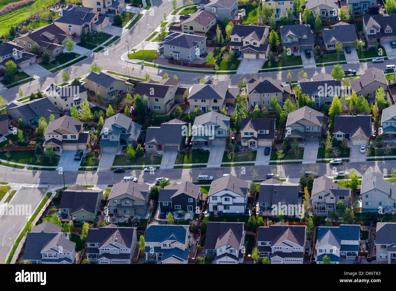 Typical american suburban development Stock Photo - Alamy