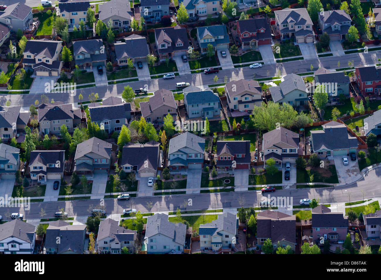 Typical american suburban development Stock Photo - Alamy