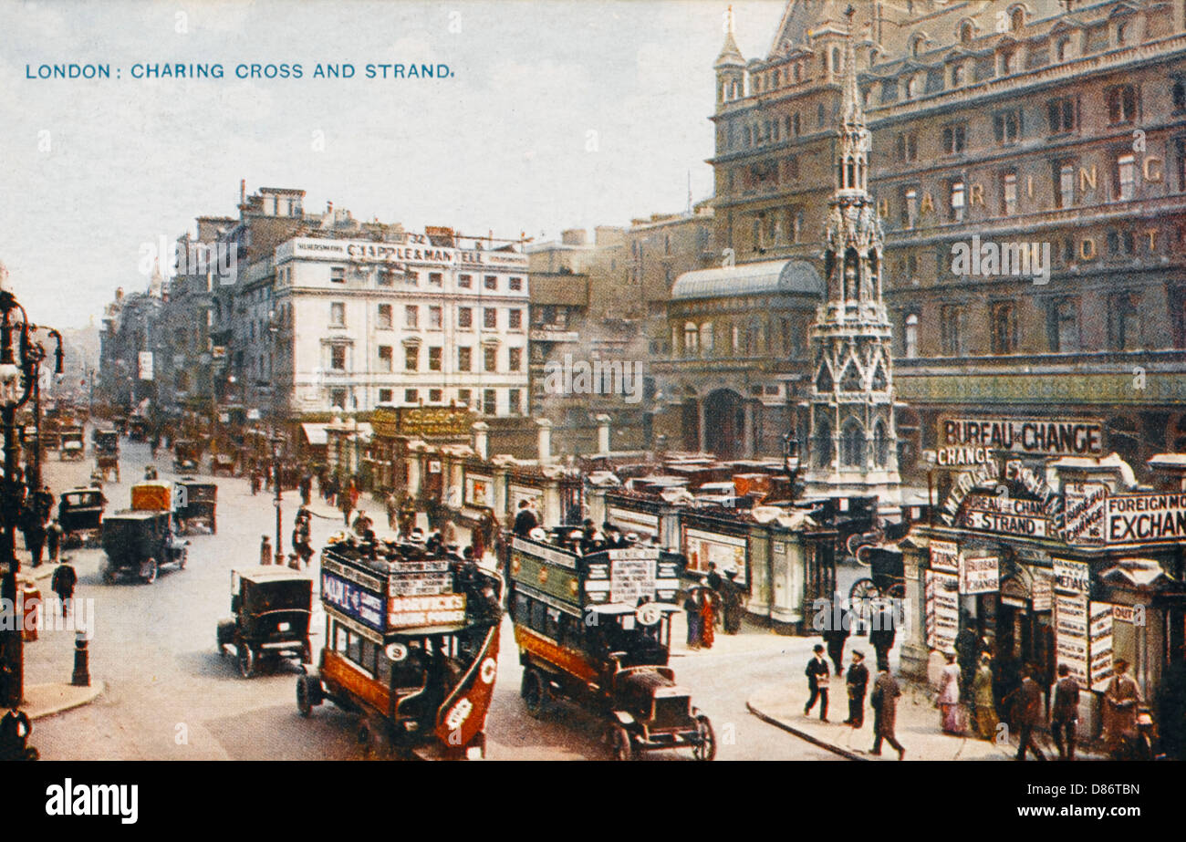 Taxi charing cross station hi-res stock photography and images - Alamy