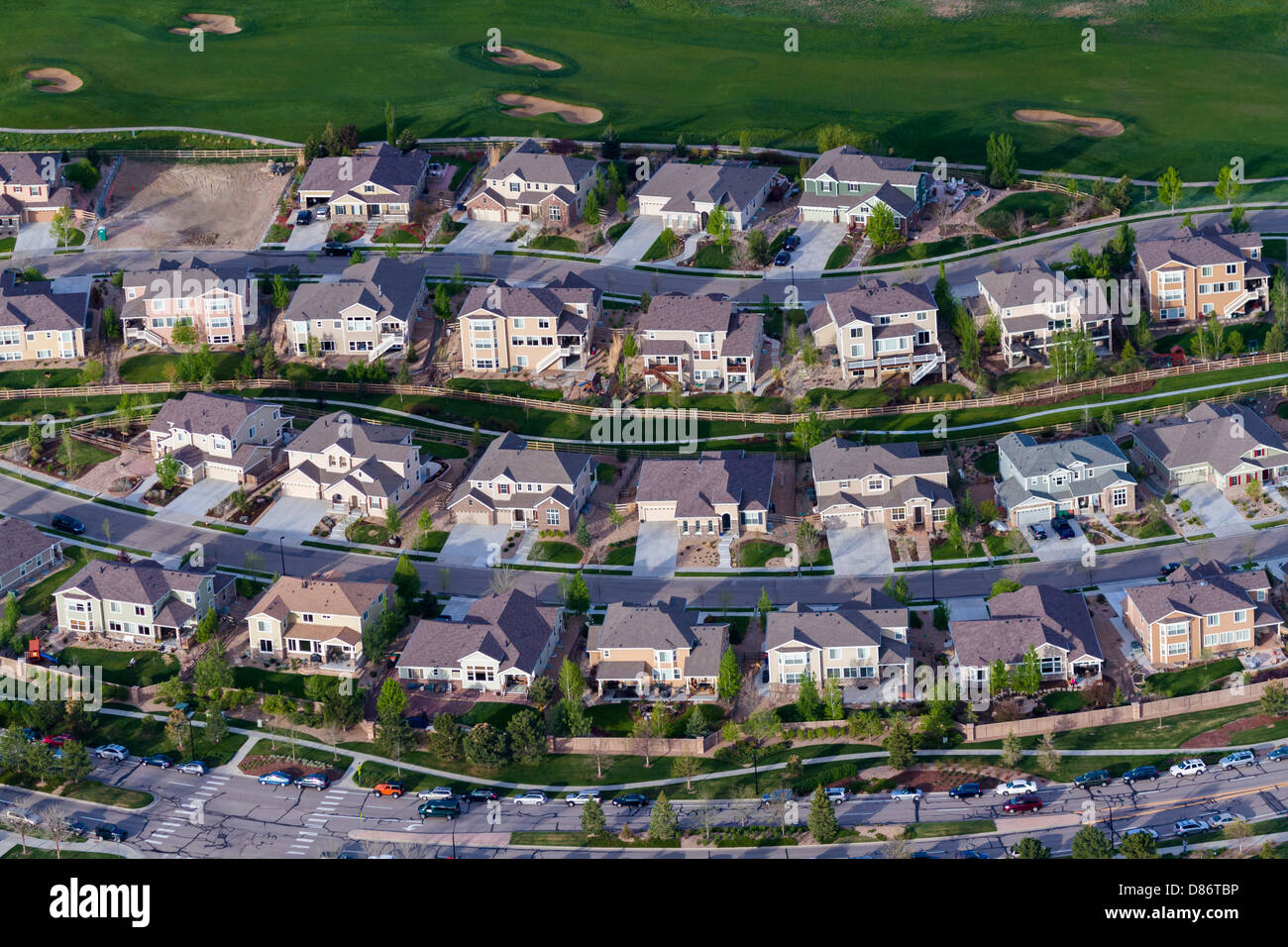 Typical american suburban development Stock Photo - Alamy
