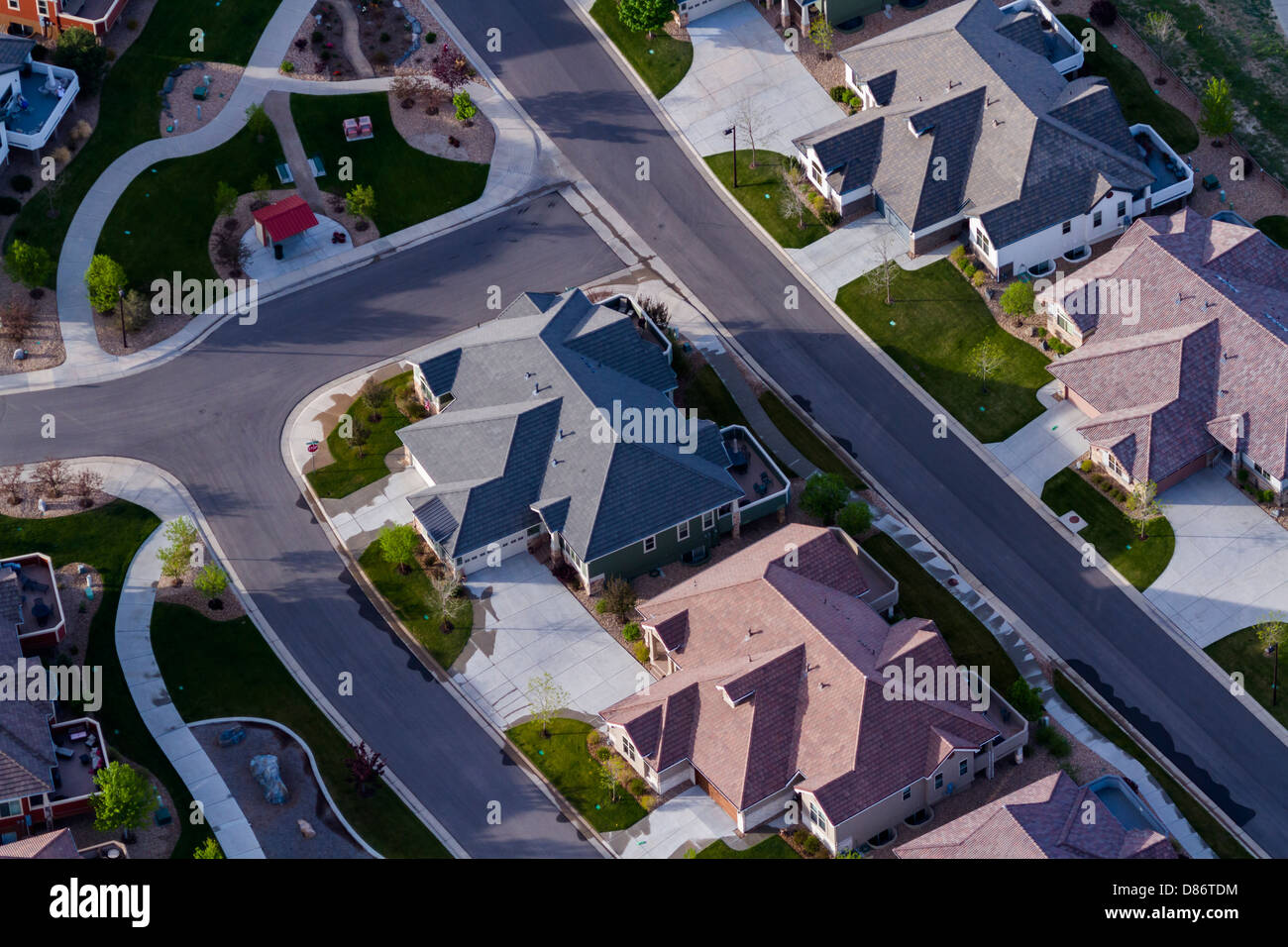 Typical american suburban development Stock Photo - Alamy