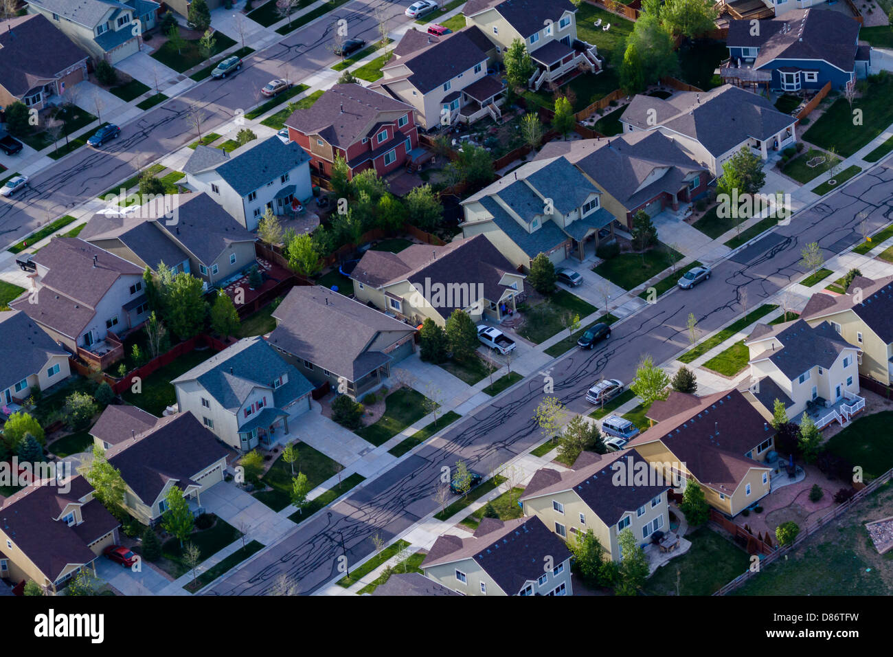 Typical american suburban development Stock Photo - Alamy