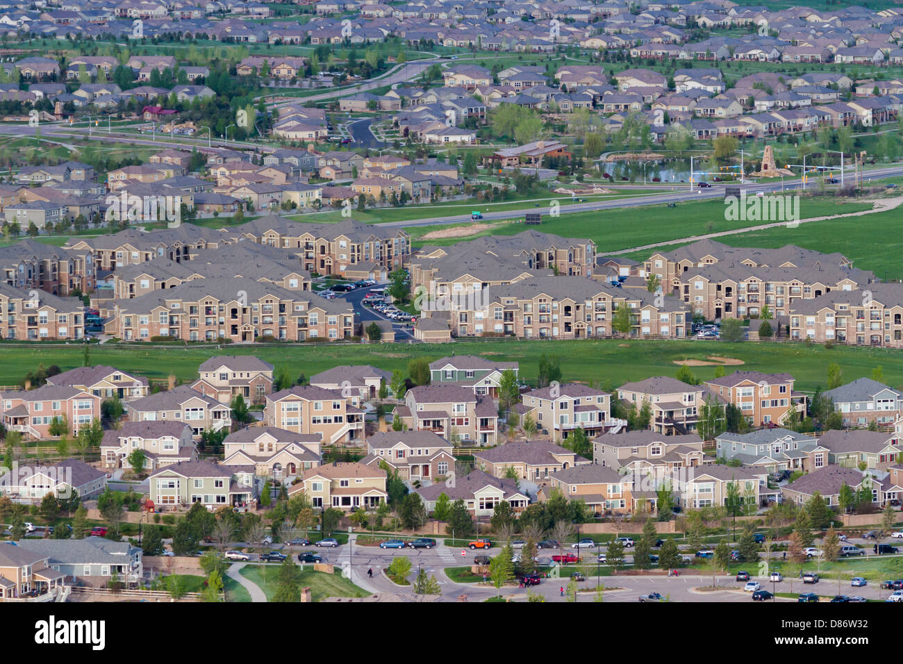 Typical american suburban development Stock Photo - Alamy