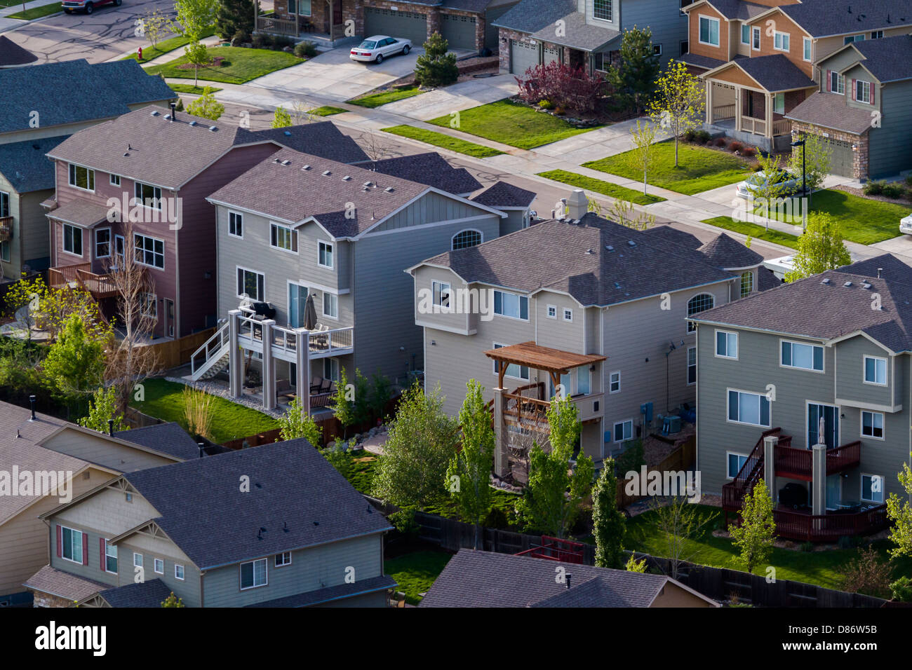 Typical american suburban development Stock Photo - Alamy