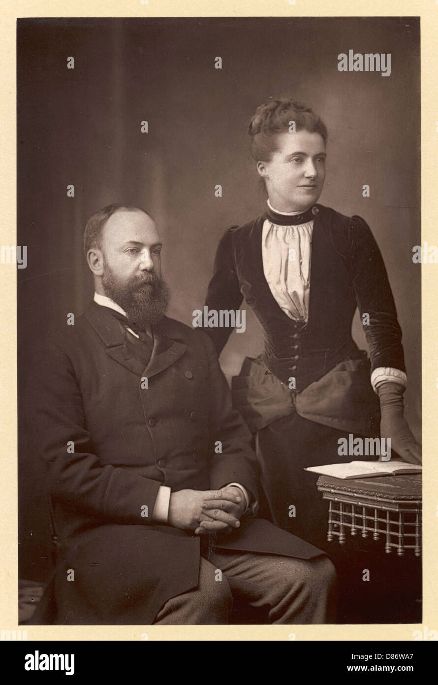 Charles Dilke And Wife Stock Photo - Alamy