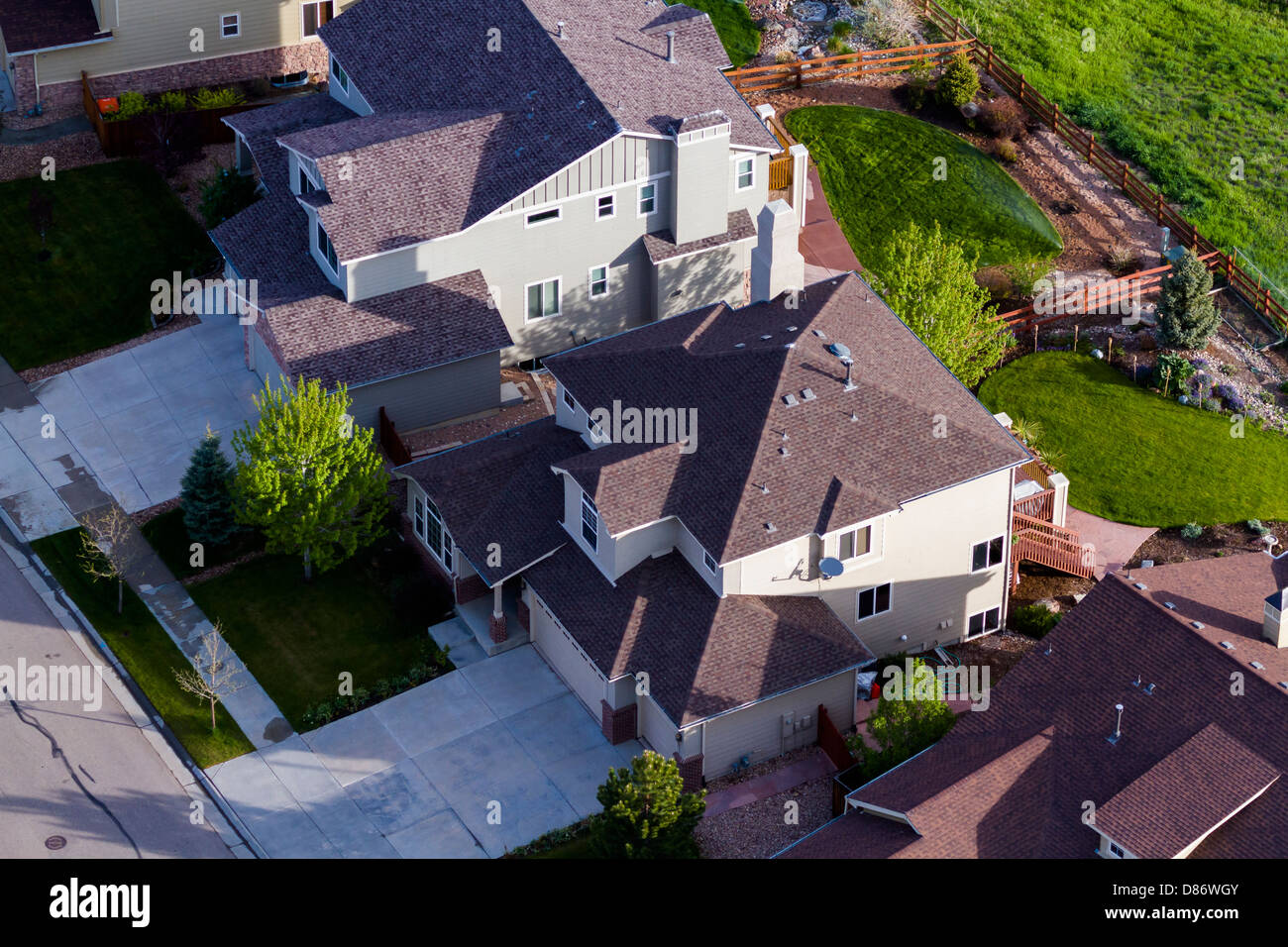 Typical american suburban development Stock Photo - Alamy