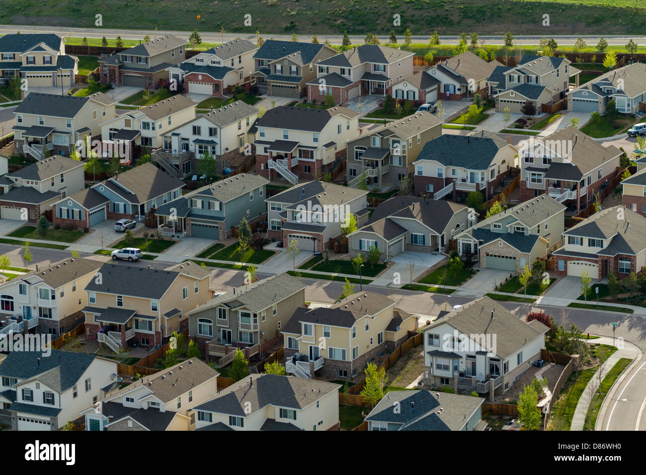 Typical american suburban development Stock Photo - Alamy