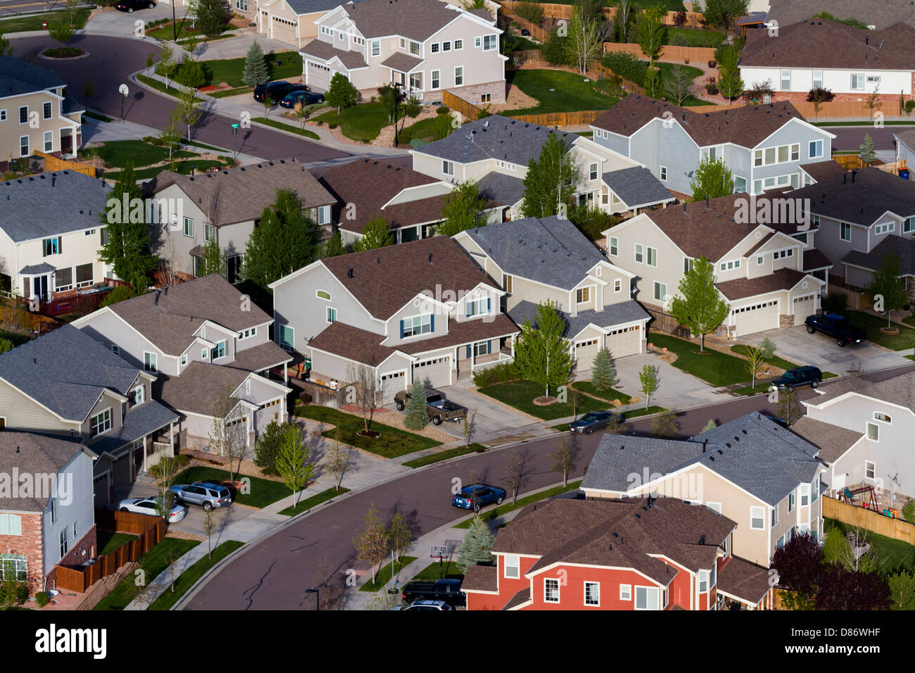 Typical american suburban development Stock Photo - Alamy
