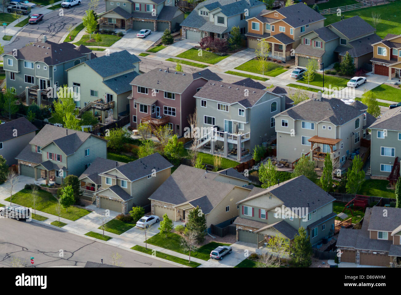 Typical american suburban development Stock Photo - Alamy