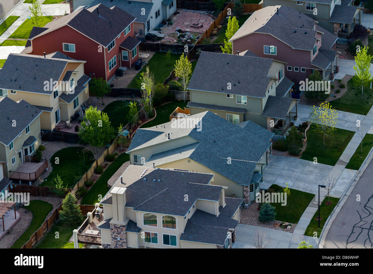 Typical american suburban development Stock Photo - Alamy