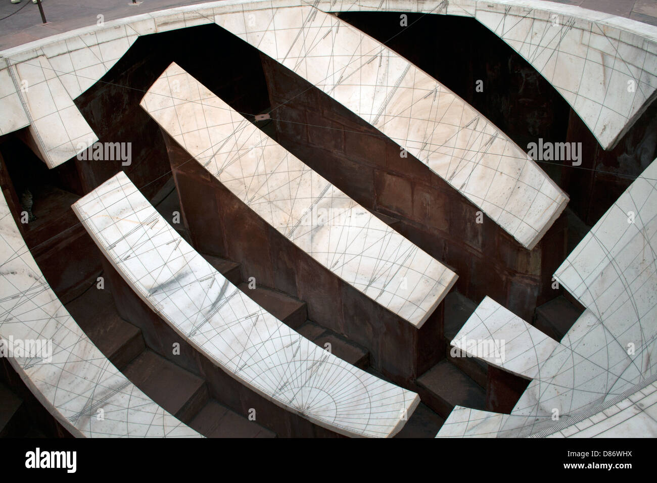 Instruments in the observatory of Jantar Mantar, Jaipur, Rajasthan ...