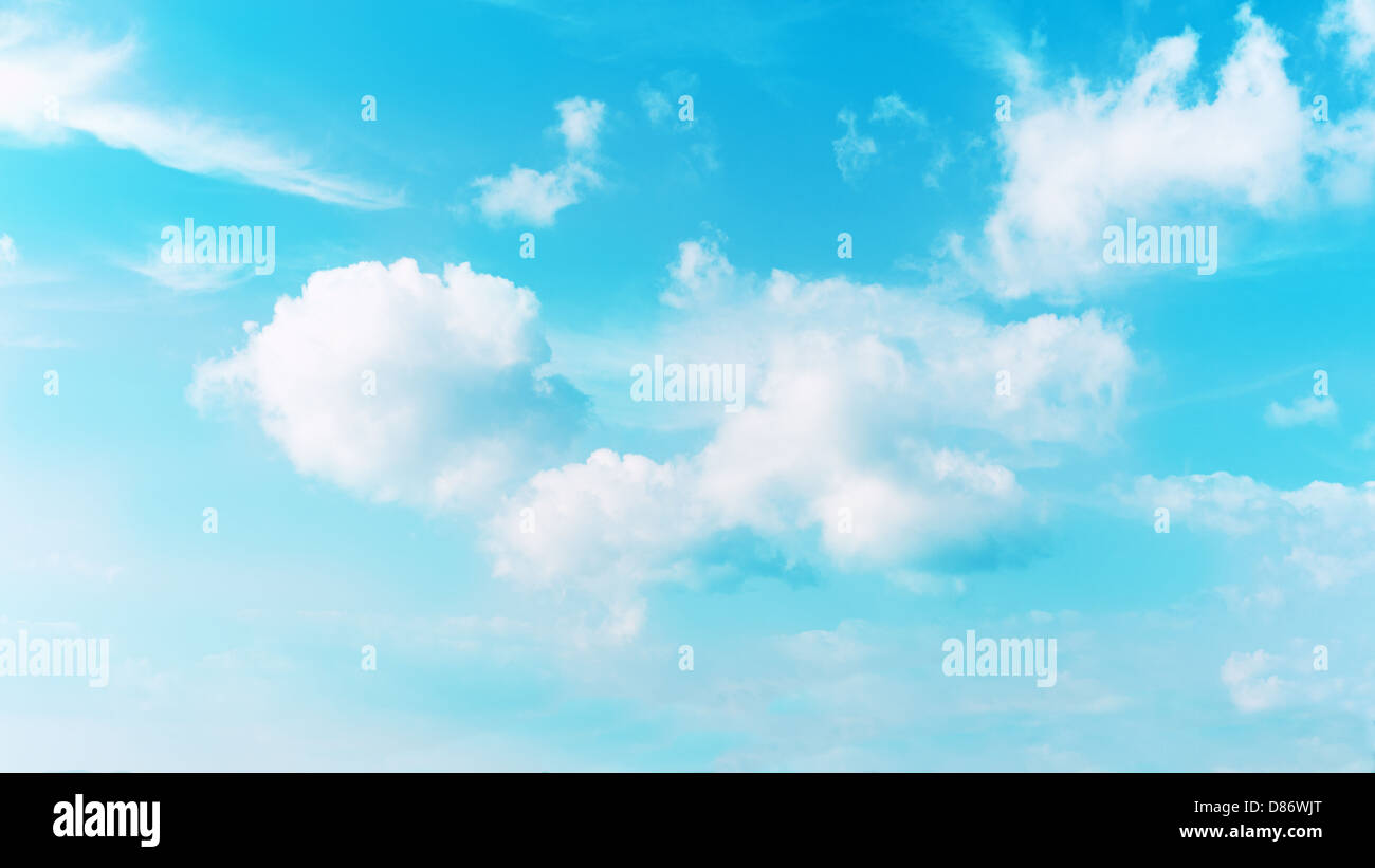 Real blue sky and beautiful clouds. Real scene without any light ...
