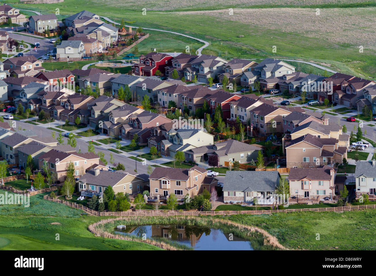 Typical american suburban development Stock Photo - Alamy