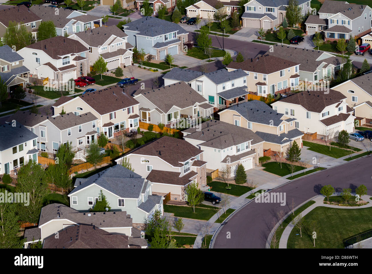 Typical american suburban development Stock Photo - Alamy