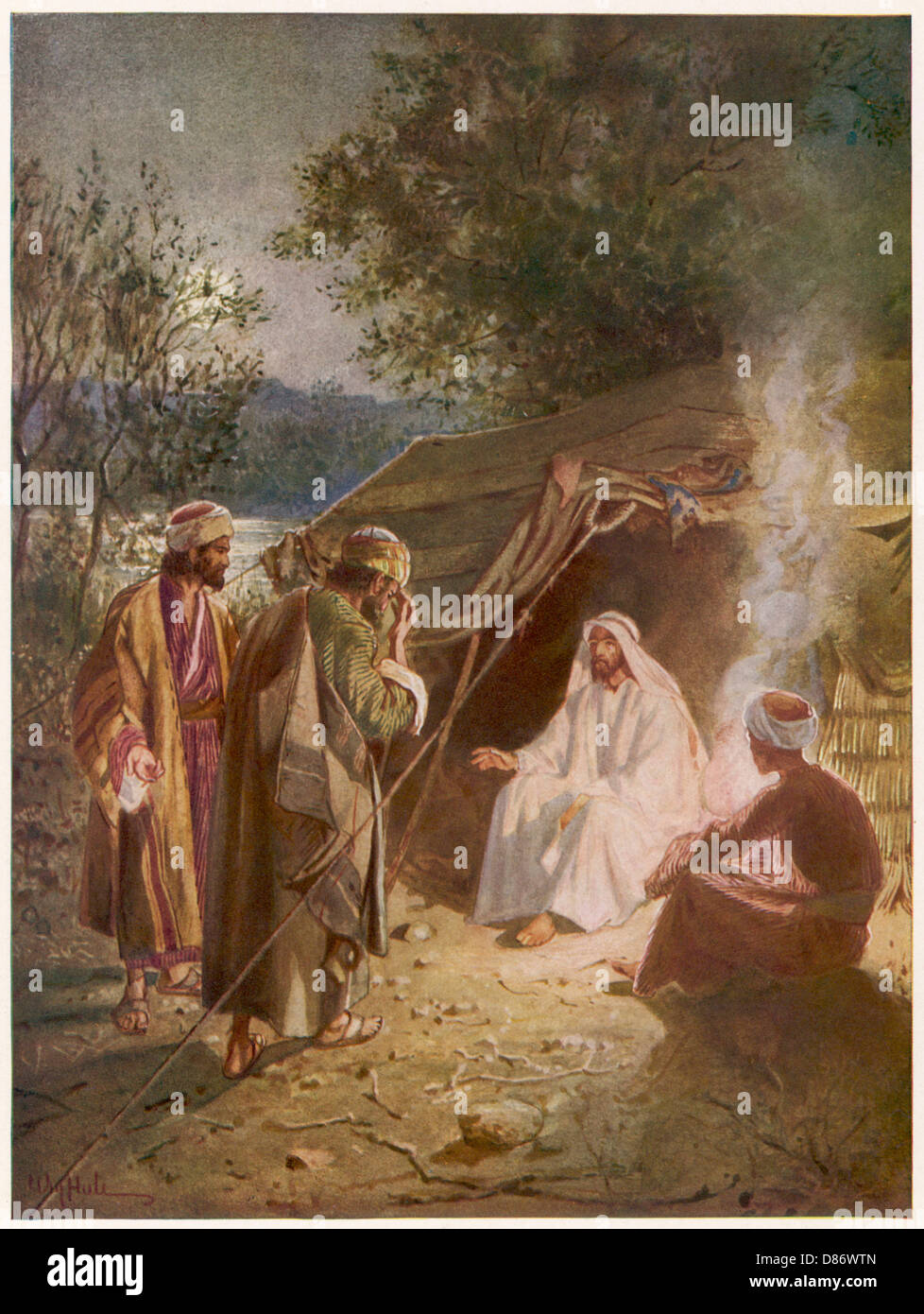 JESUS MEETS JOHN &C Stock Photo - Alamy