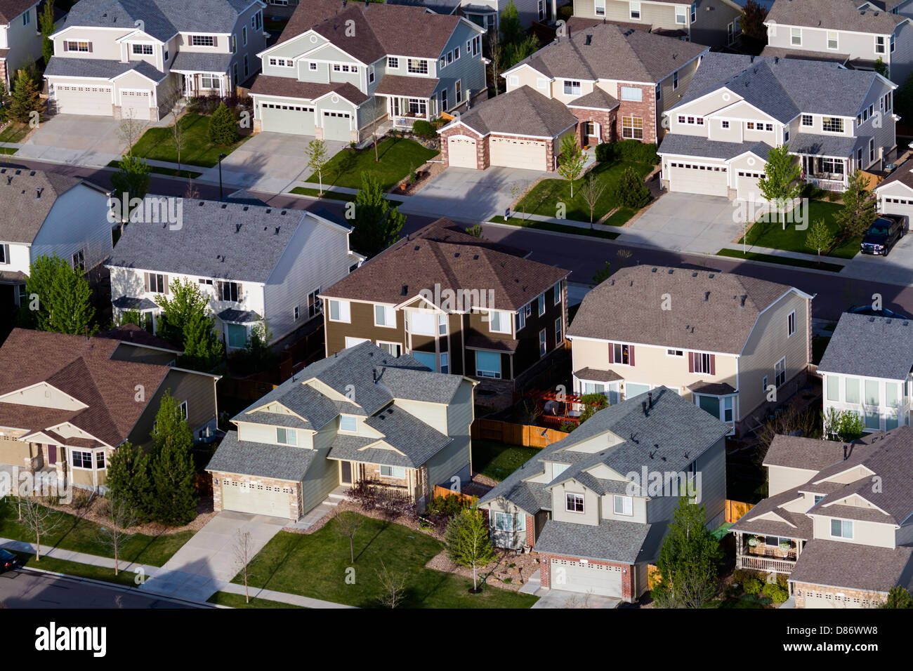 Typical american suburban development Stock Photo - Alamy